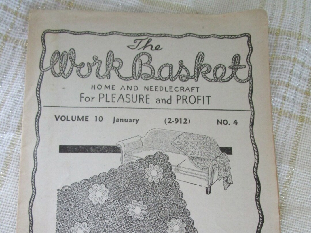 Vintage Workbasket Needlecraft Pamphlet Featuring the Snowflake Quilt ...