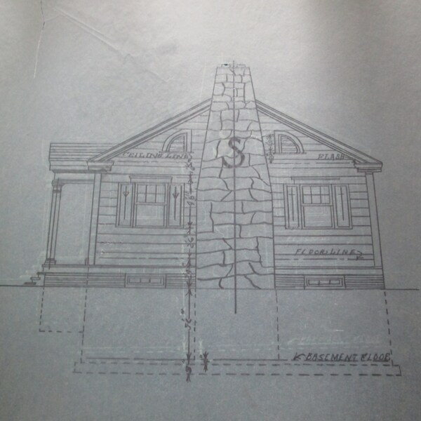 Mid Century Architectural Drawings - Etsy