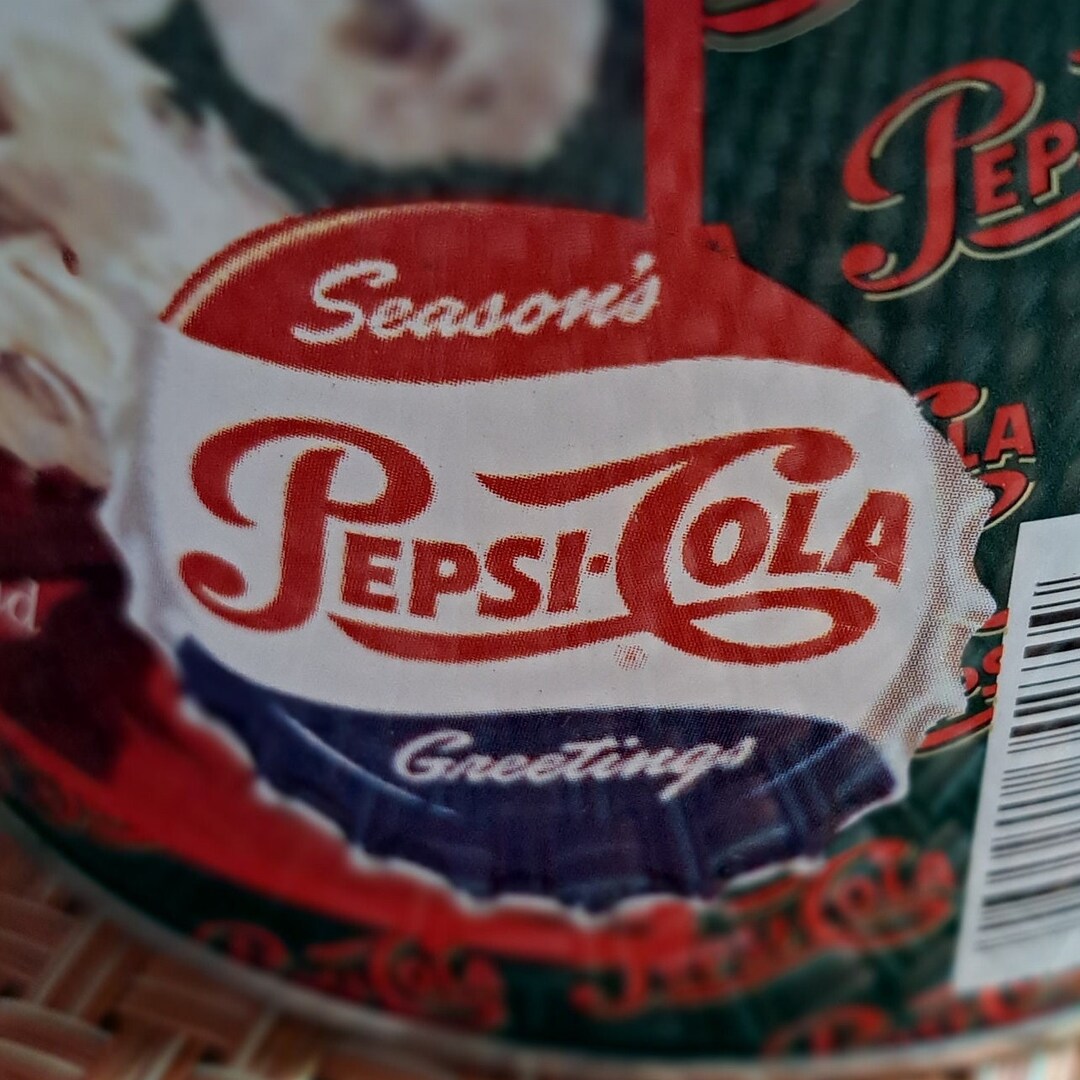 Rustic Vintage Santa Pepsi-cola Tin Canister Christmas - Etsy