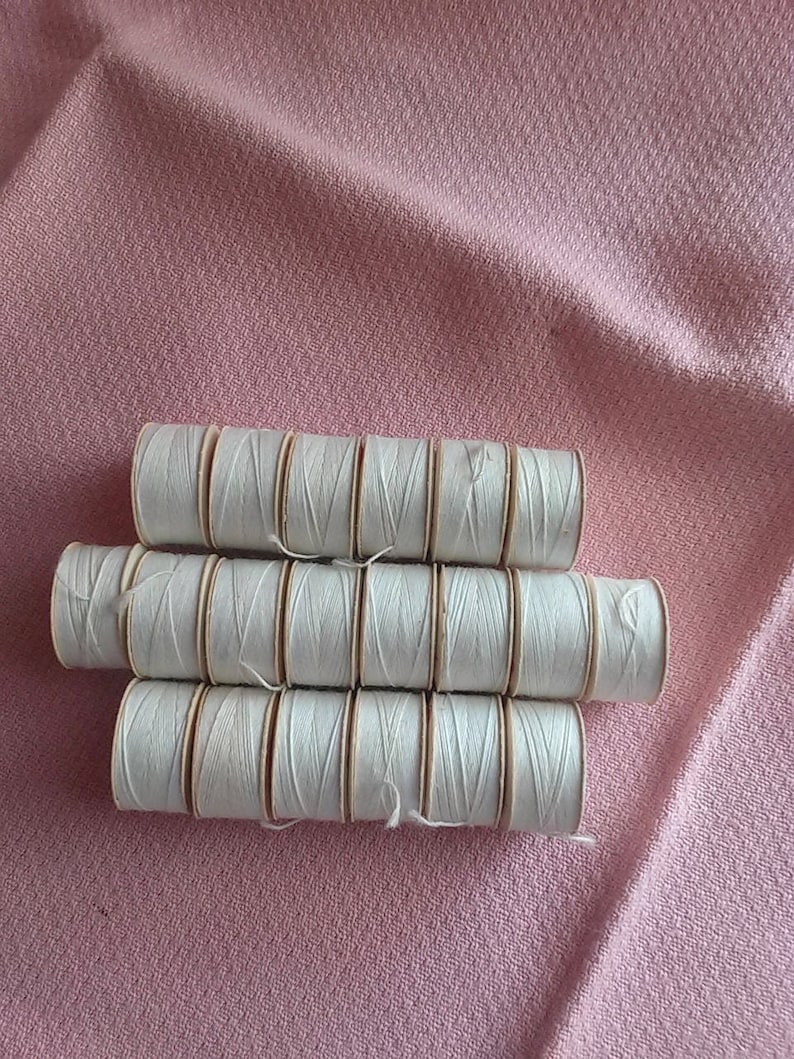 Vintage Cardboard ATCO Bobbins White Thread Vintage Sewing | Etsy