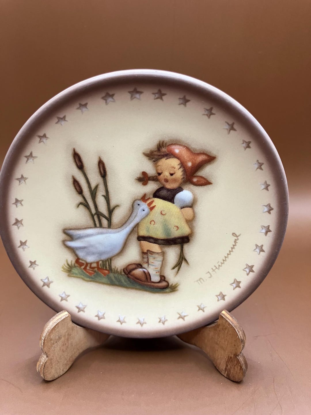Goose Girl Hummel Miniature Plate With Easel Vintage Hummel Collectible ...