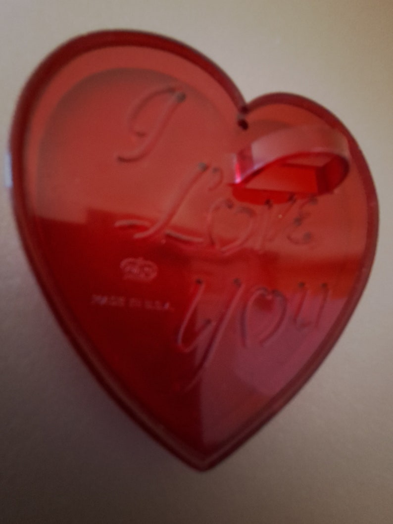Rare Vintage Clear Red Acrylic/plastic Valentine Heart Cookie - Etsy