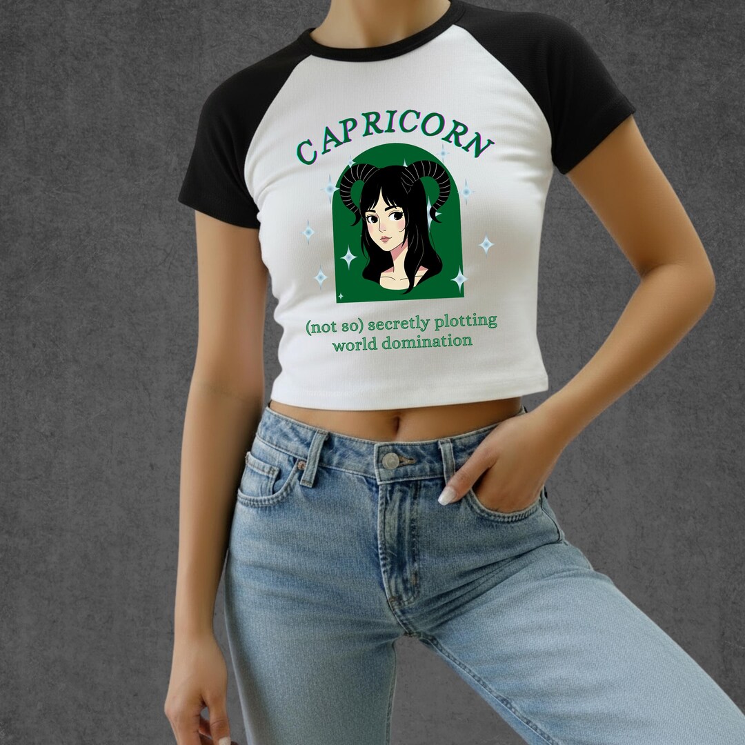 Capricorn World Domination Women’s Baby Tee Zodiac Astrology Gift for ...