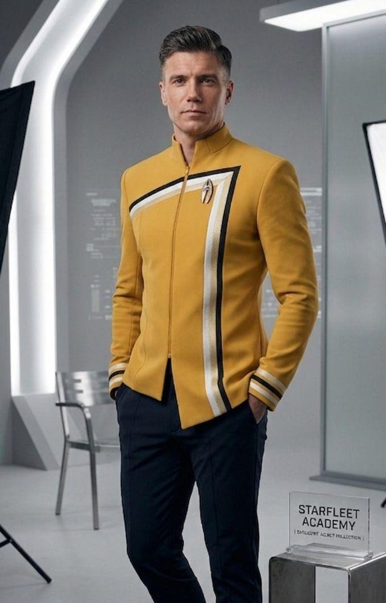 Starfleet Academy Cadet Uniform Jacket - Gold Operations Division - Etsy UK
