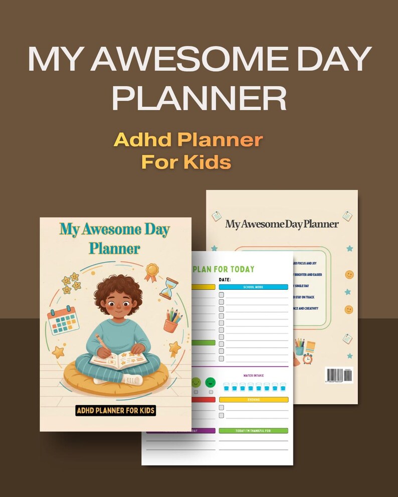 Printable ADHD Planner for Kids, Daily Routine Chart (digital Download ...
