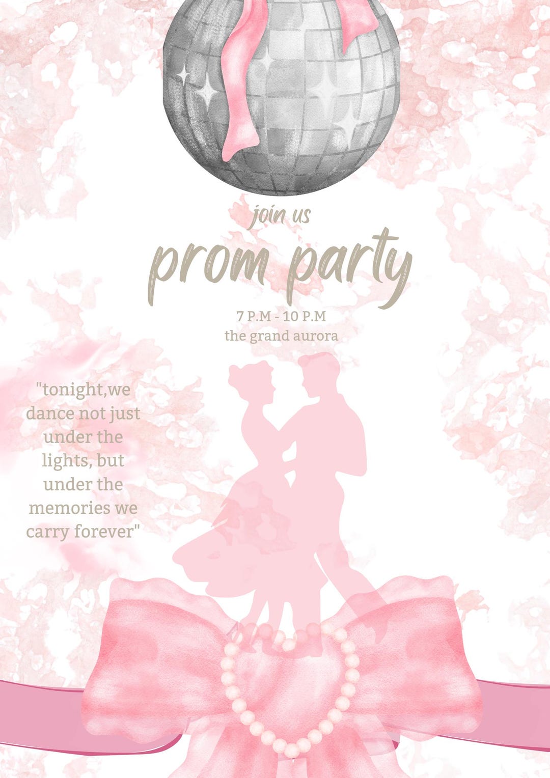 Prom Poster Editable Digital Template - Etsy