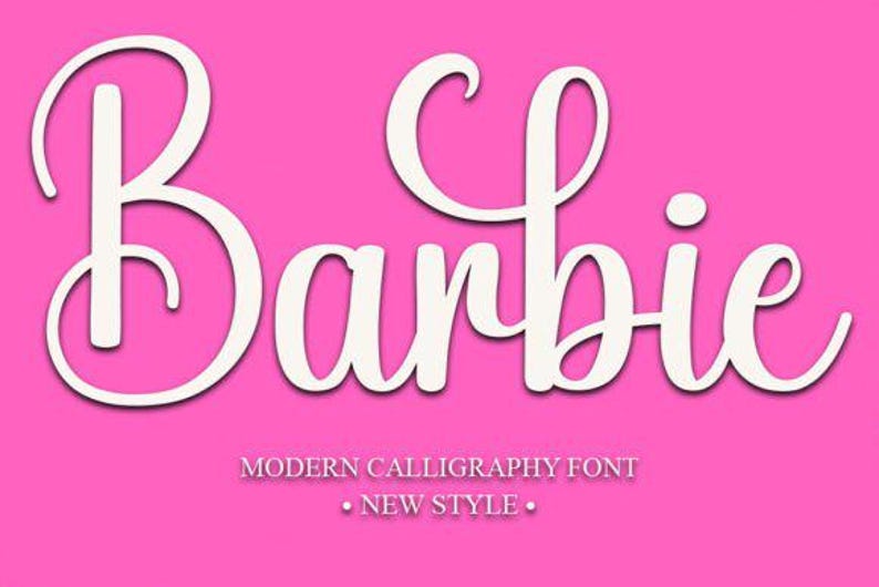 Barbie Font: Cursive Handwritten Font (digital Download) - Etsy