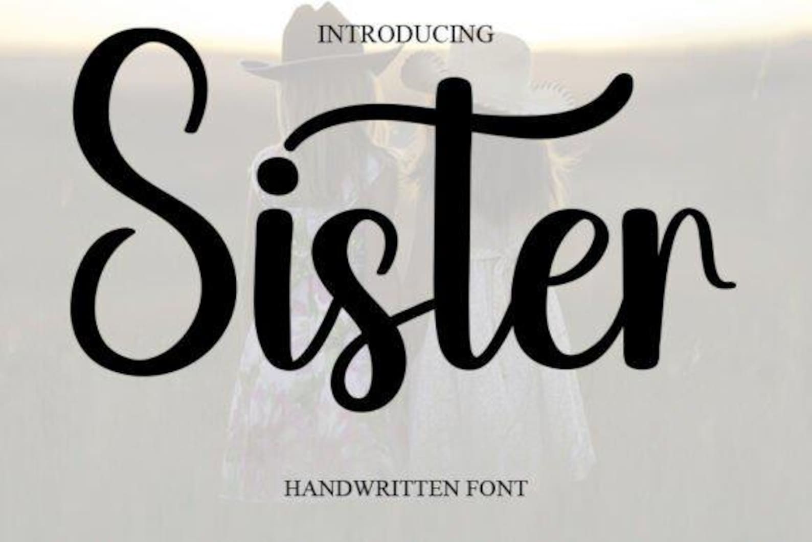 Sister Font - Script Font, Cursive Font, Cricut Font, Handwritten Font ...