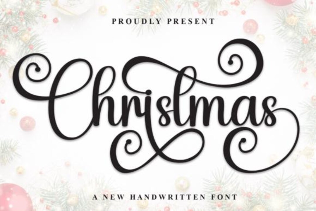 Christmas Font - Script Font, Cursive Font, Cricut Font, Handwritten ...
