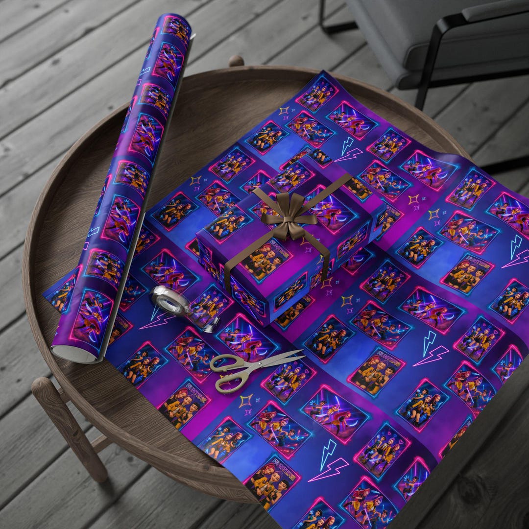 Wrapping Paper Set, KPOP Demon Hunters Gift Wrap, Korean Pop Music Fans ...