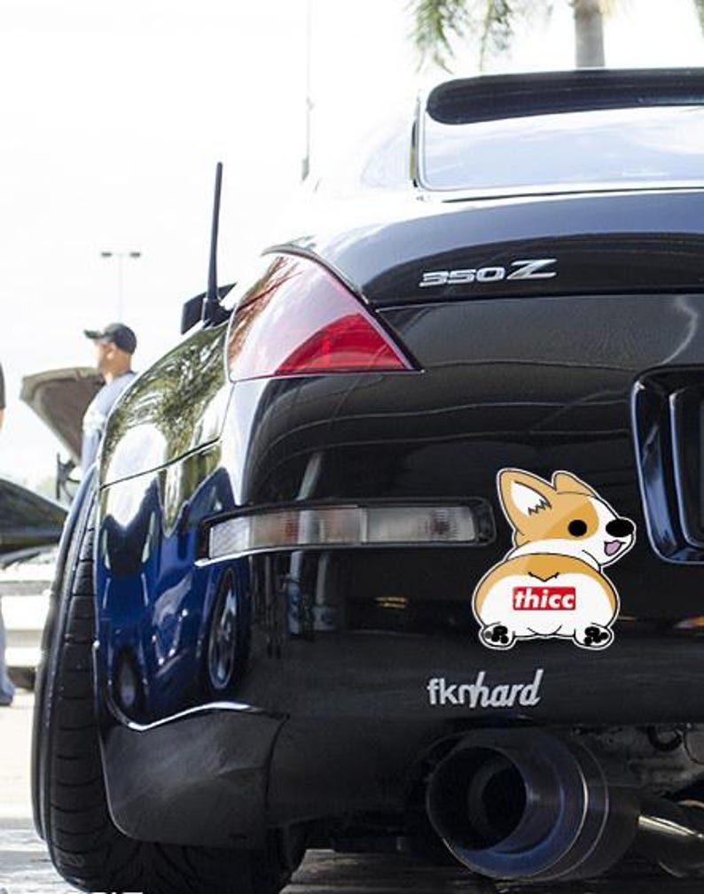 Funny Thicc Corgi - Decal Vinyl - Dog Corgi Sticker - Etsy