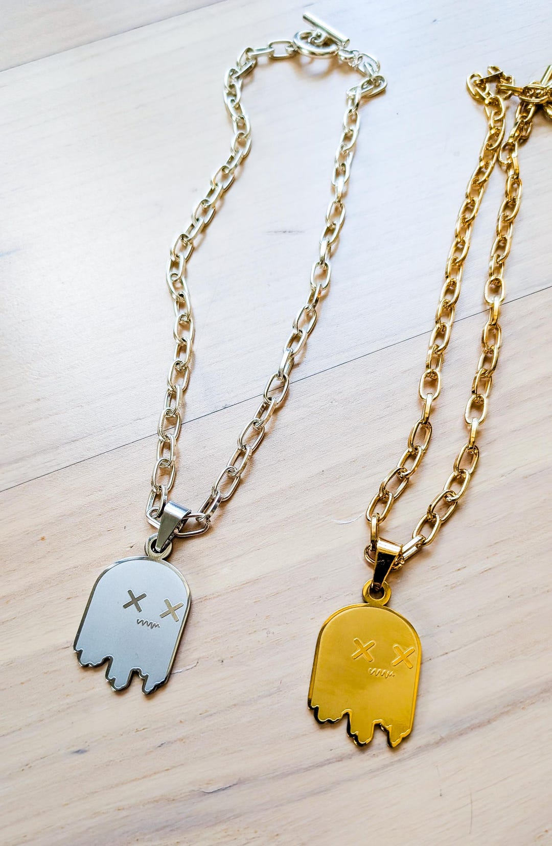 Drippy Trashb0t Monster Logo Necklace – Cute Pendant, Gold or Silver ...