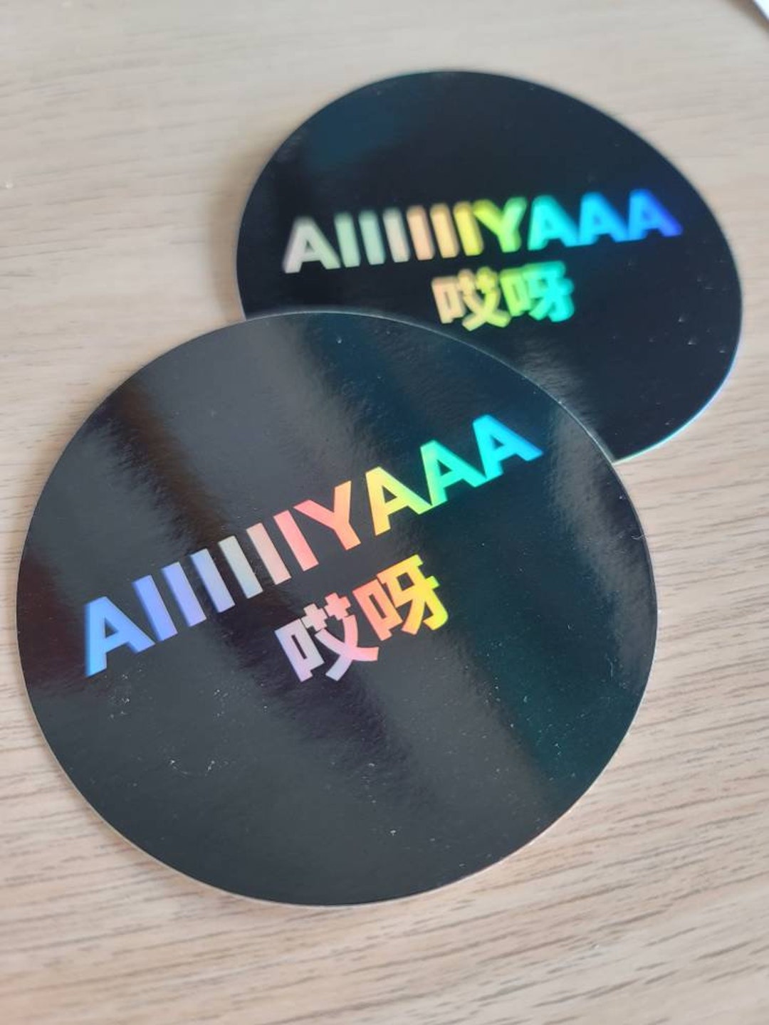 Holographic Aiya Sticker Slap Trash_b0t Street Art - Etsy