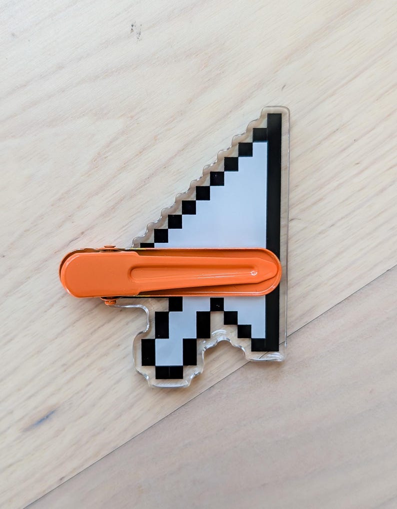 Y2K Vibe Old School Mouse Cursor Icons Hair Clip Accessory | Trash_b0t ...