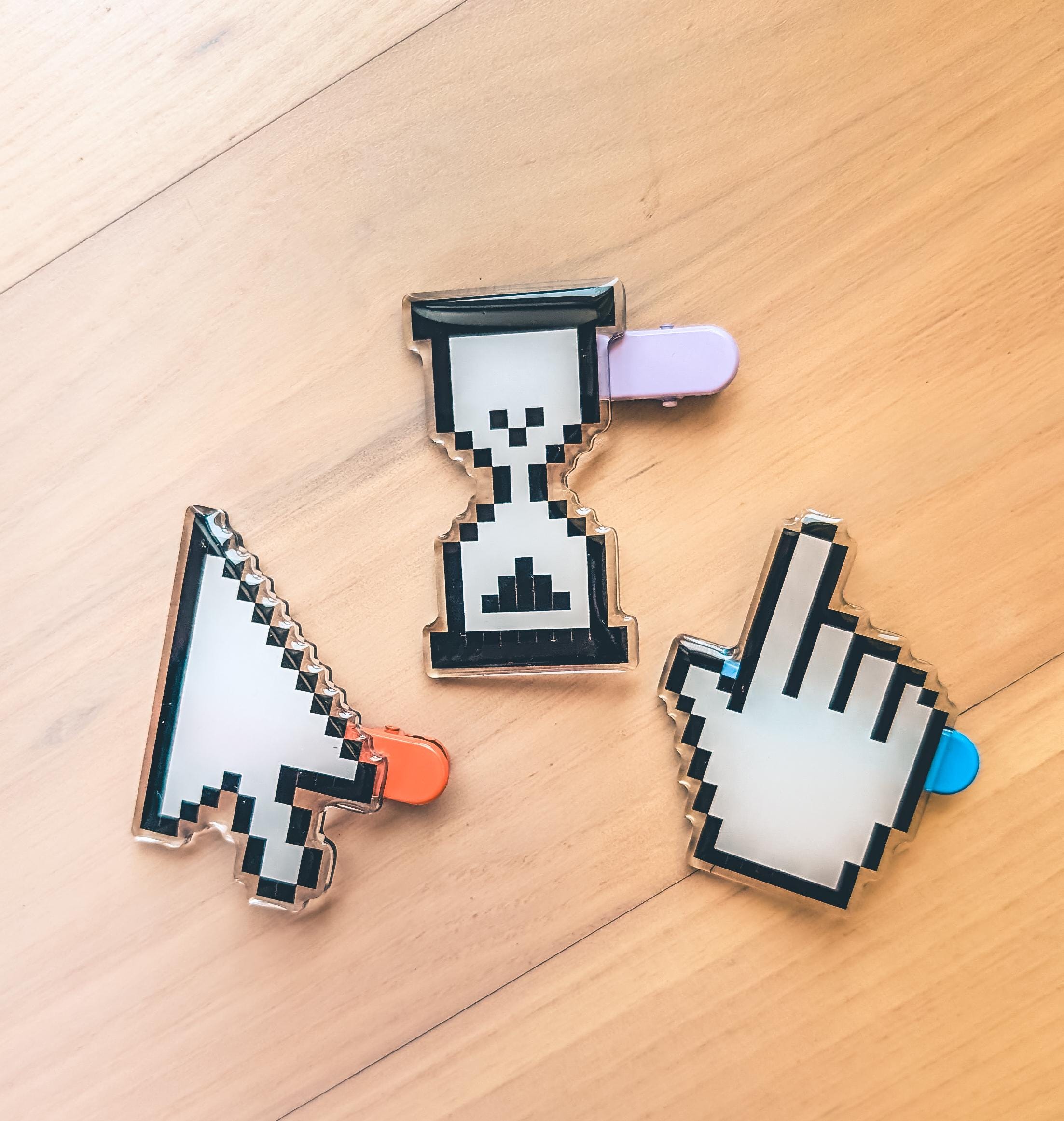 Y2K Vibe Old School Mouse Cursor Icons Hair Clip Accessory | Trash_b0t ...