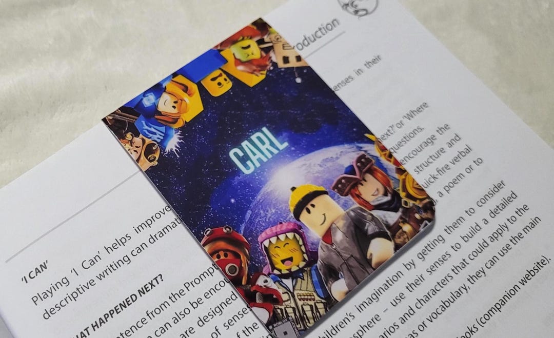 Roblox Bookmark Personalised Name | Motivational Reading Gift | Fun ...