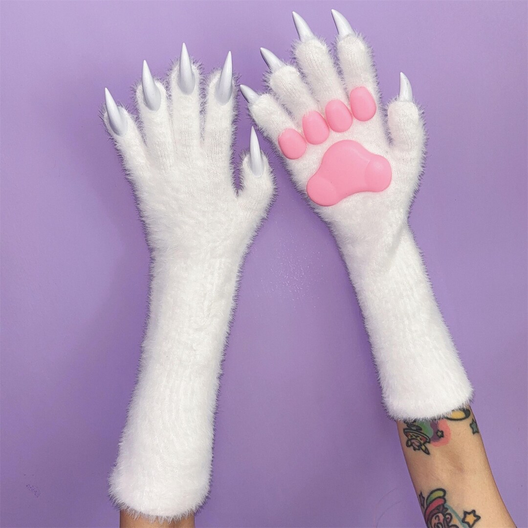 Long Arm Fursuit Paws + Pads Puppy Play Accessory Mask Therian Slimming ...