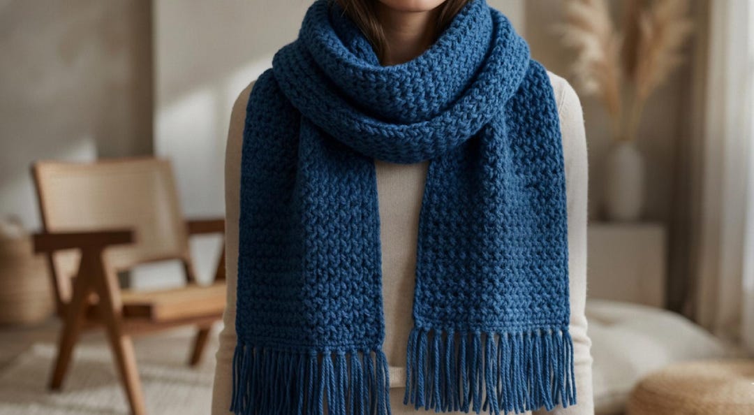 Cozy Winter Scarf | Crochet Scarf Patterns | Winter Chunky Scarf ...