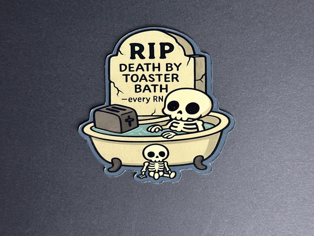Funny Toaster Bath Vinyl Magnet, RN Edition - Etsy