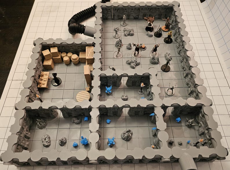 Modular 3D Printable D&D Cave Tiles STL | Fog Machine Compatible ...
