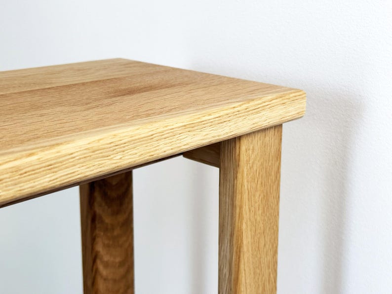 Narrow Oak Console Table – Minimalist Scandinavian Hallway Entryway ...