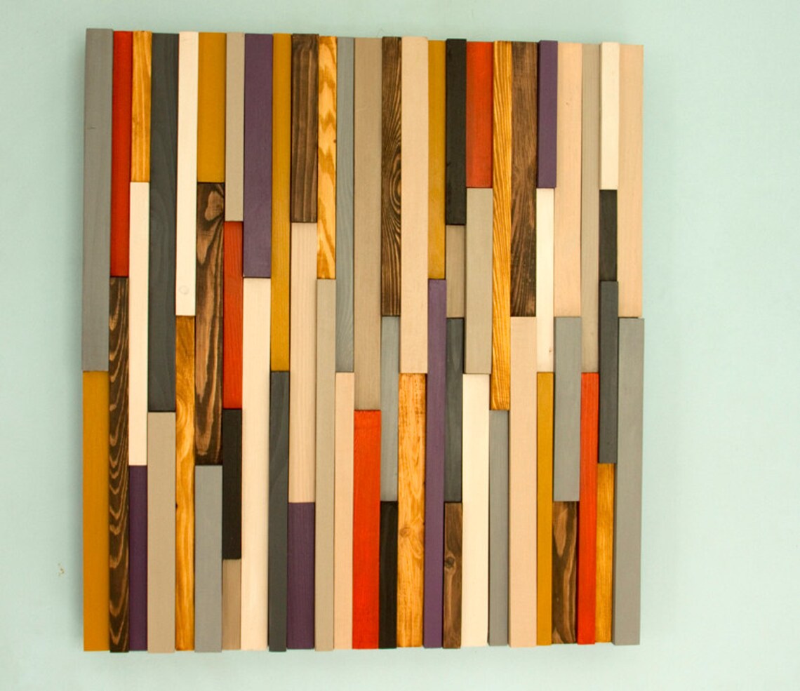 Wood Wall Art Sculpture 3D Abstract Wood Sculpture Reclaimed - Etsy