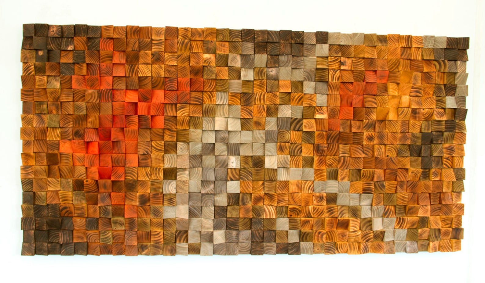 Large Rustic Art wood wall sculpture abstract painting on | Etsy