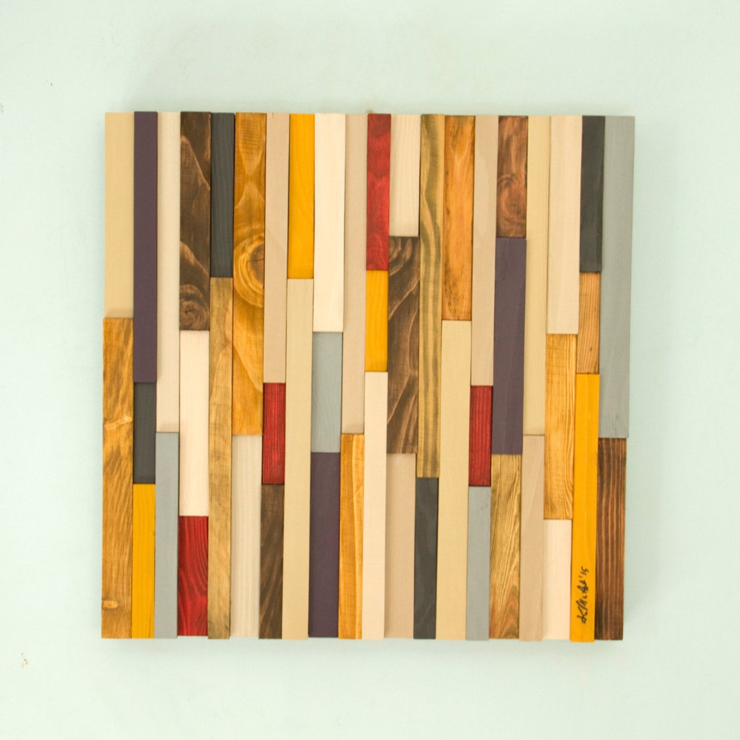 Reclaimed Wood Art, Free Shipping, Reclaimed Wood Wall Art 3D, Modern ...