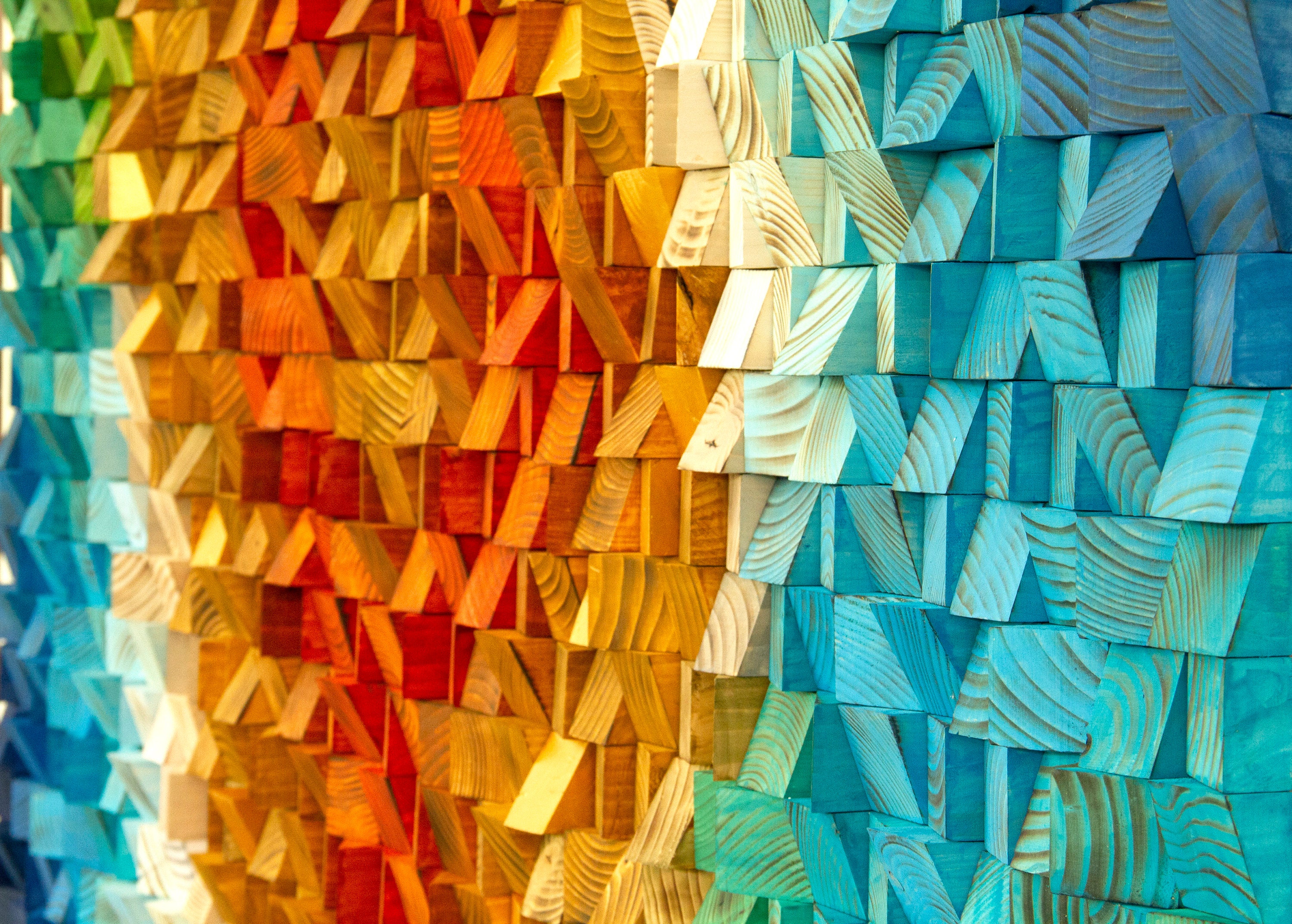 Norhtern Lights Wood Wall Art Pixelated Wood Wall Art Reclaimed Wall