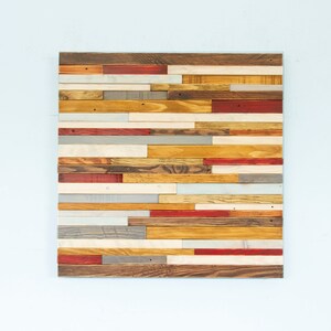 Wood Wall Art Sculpture 3D Abstract Wood Sculpture, Reclaimed Wall Art ...