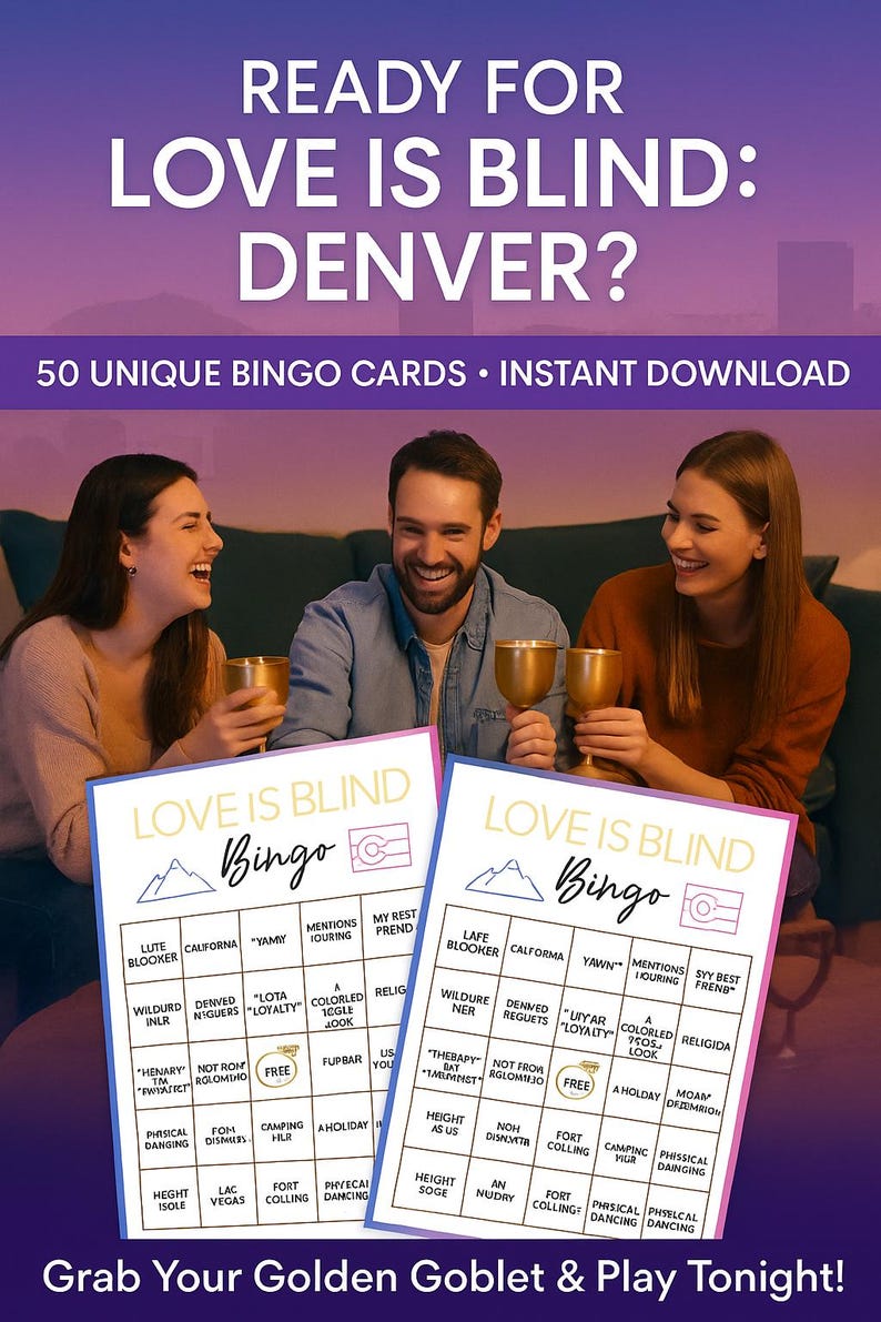 Love is Blind Denver Bingo - 50 Unique Cards (digital Download ...
