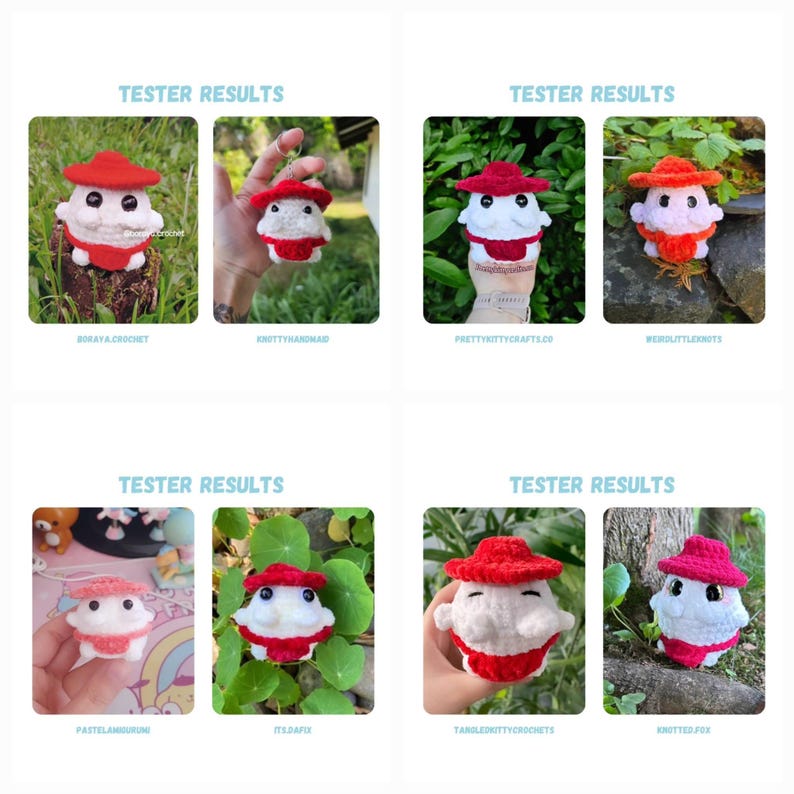 Spitit Chibi Crochet Pattern Bundle LOW SEW 6 Characters - Etsy
