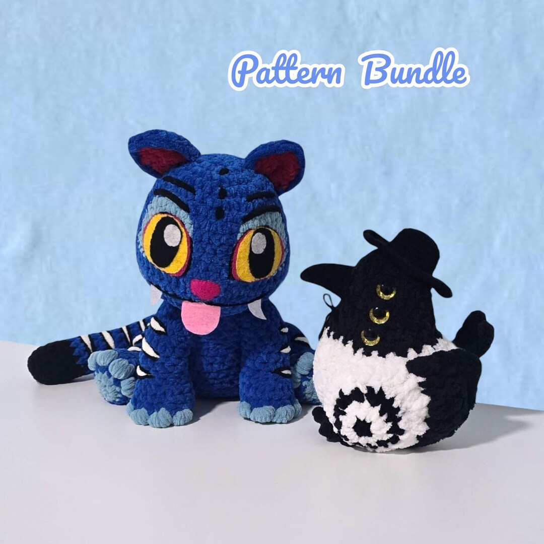 Demon Tiger and Bird Crochet Pattern Bundle - Etsy