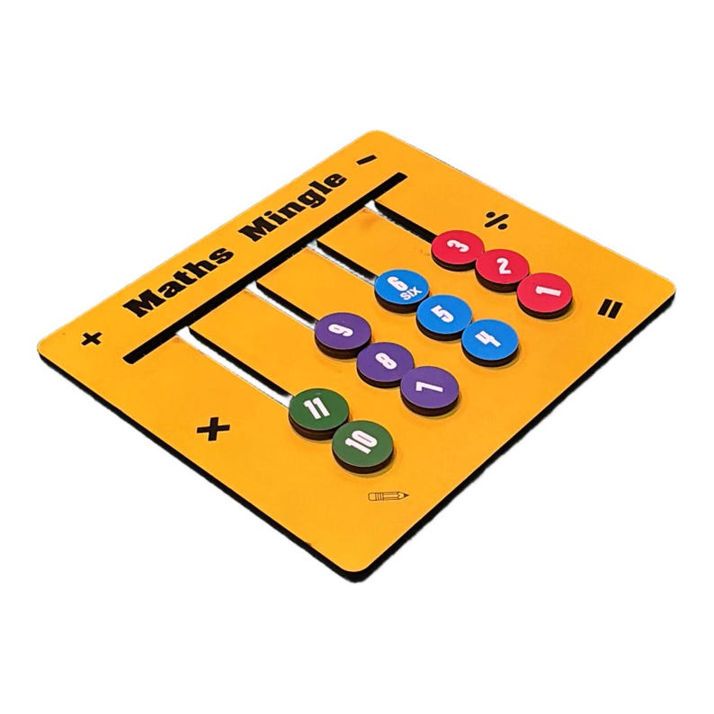 Wooden Maths Mingle Sliding Game | Montessori Addition Subtraction ...