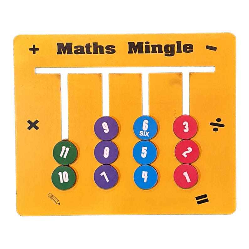 Wooden Maths Mingle Sliding Game | Montessori Addition Subtraction ...