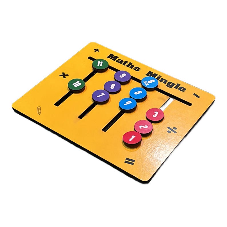 Wooden Maths Mingle Sliding Game | Montessori Addition Subtraction ...