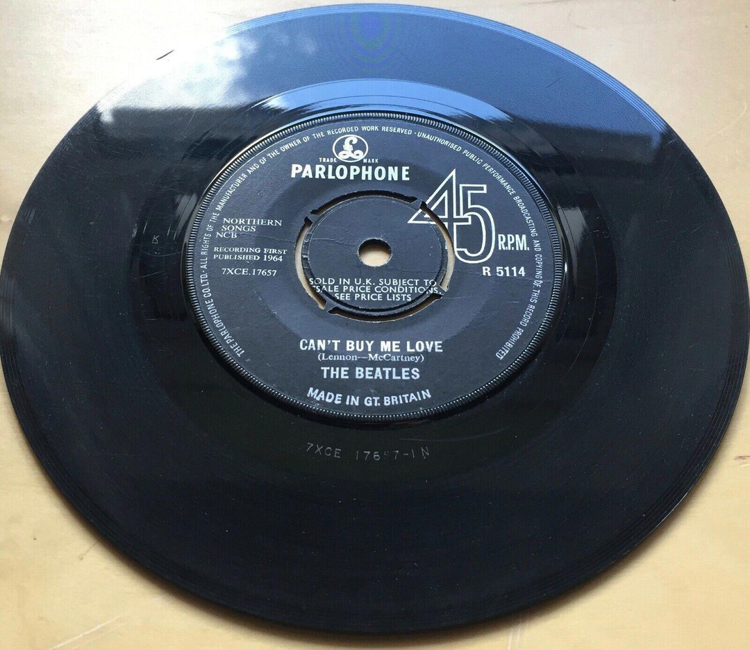 Beatles Cant Buy Me Love 1964 Uk Parlophone Vinyl 7 " Single R 5114 - Etsy