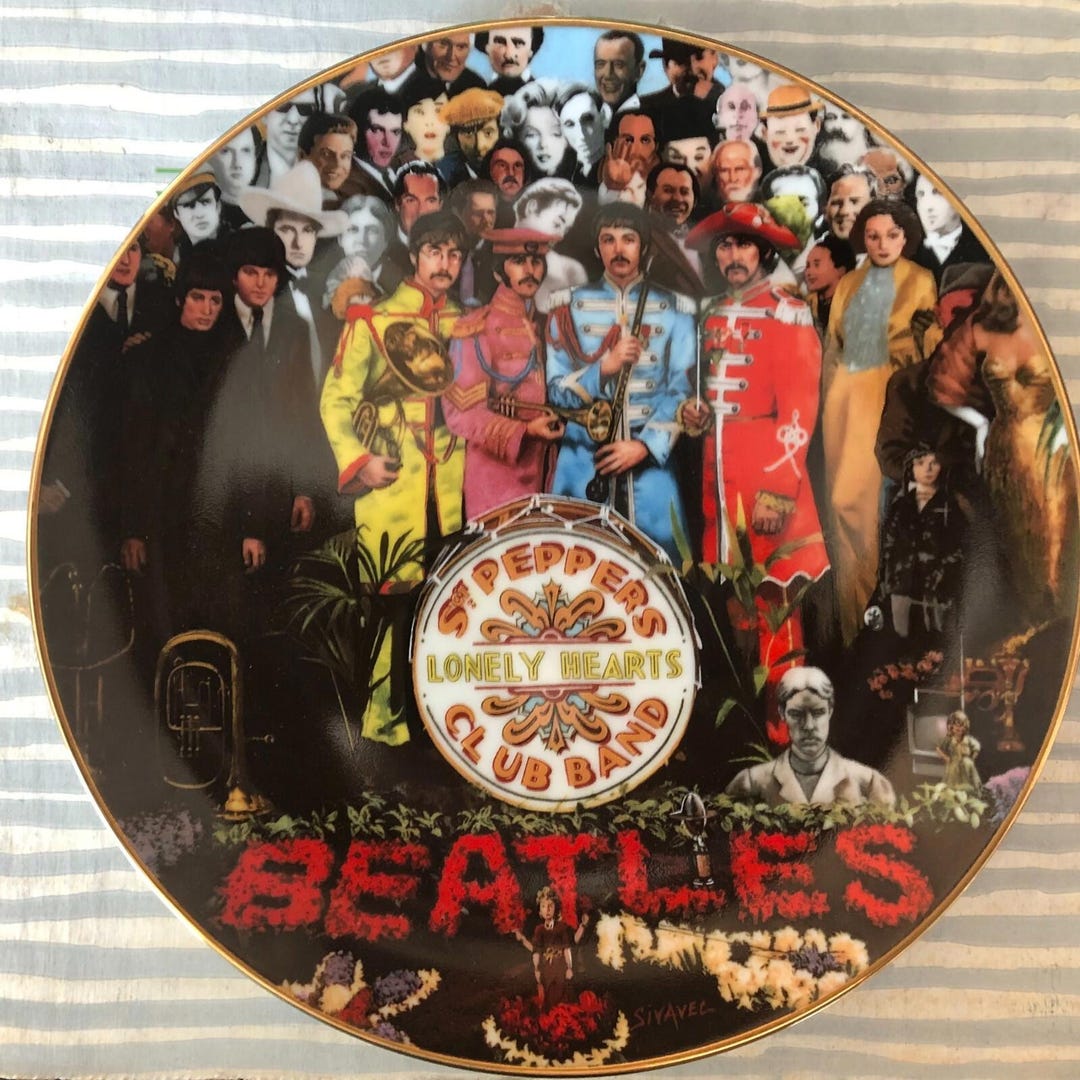 The Beatles Sgt Peppers Delphi China Plate Apple 1992 Box and ...