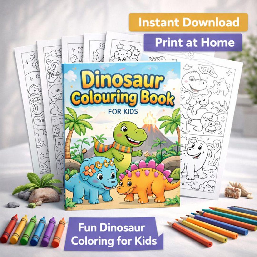 Kids Colouring Book Printable | Instant Download Coloring Pages | Print ...