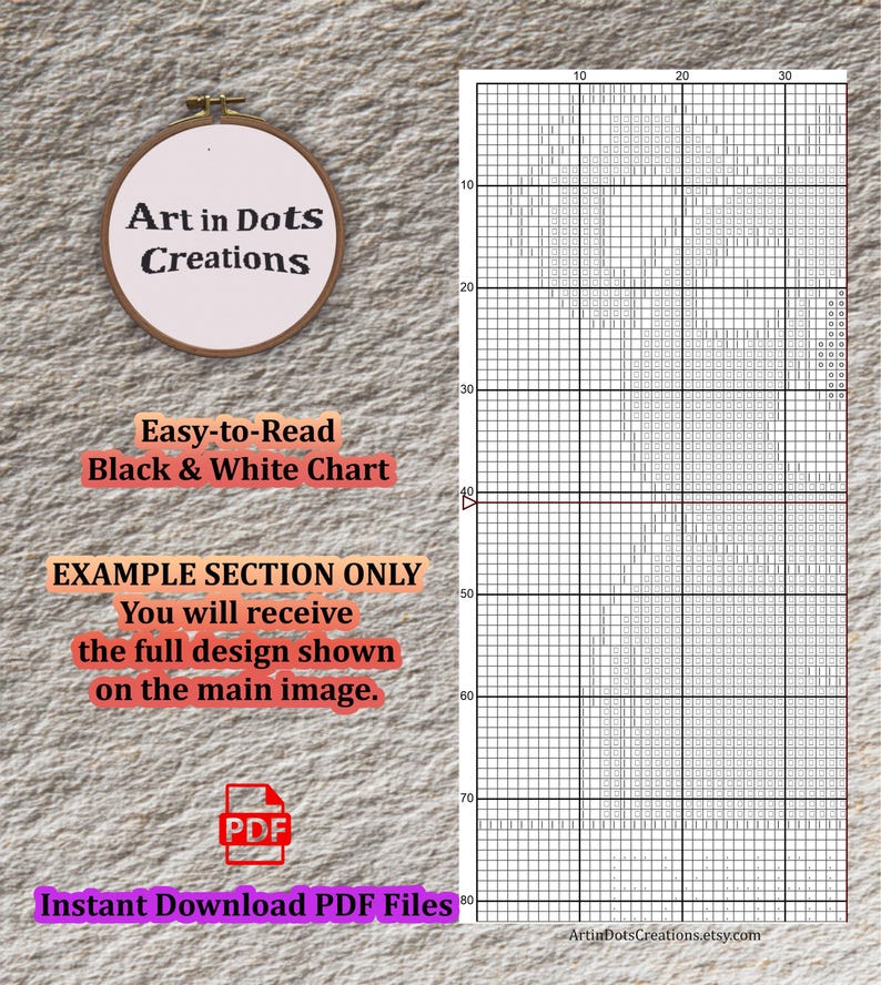 Krampus Cross Stitch Pattern, Dark Folklore Demon Embroidery PDF ...