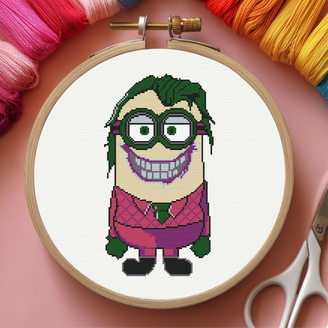 Funny Villain Cross Stitch Pattern – Comic Design (digital PDF - Etsy