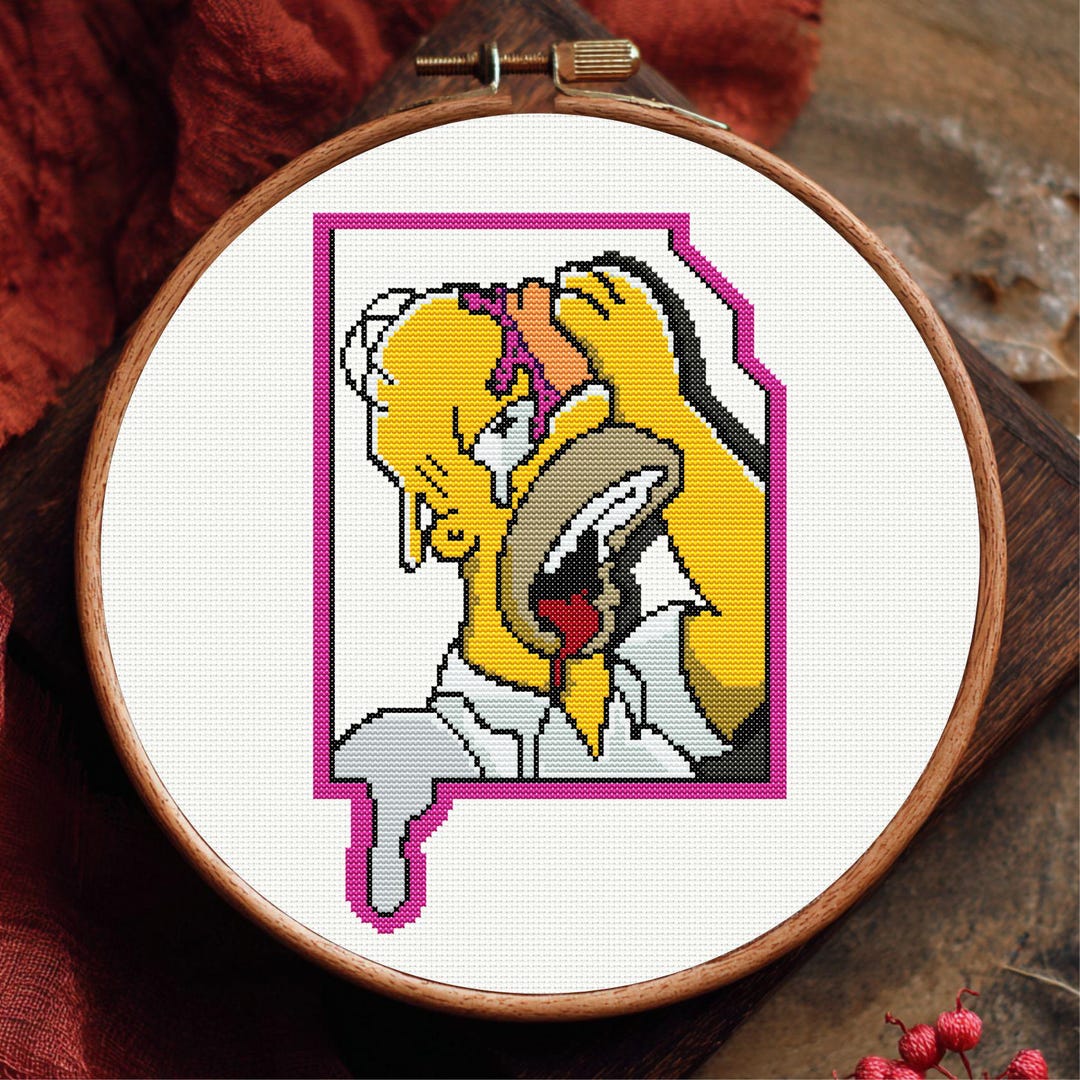 Modèle de dessin animé Homer au point de croix - Personnages classiques ...