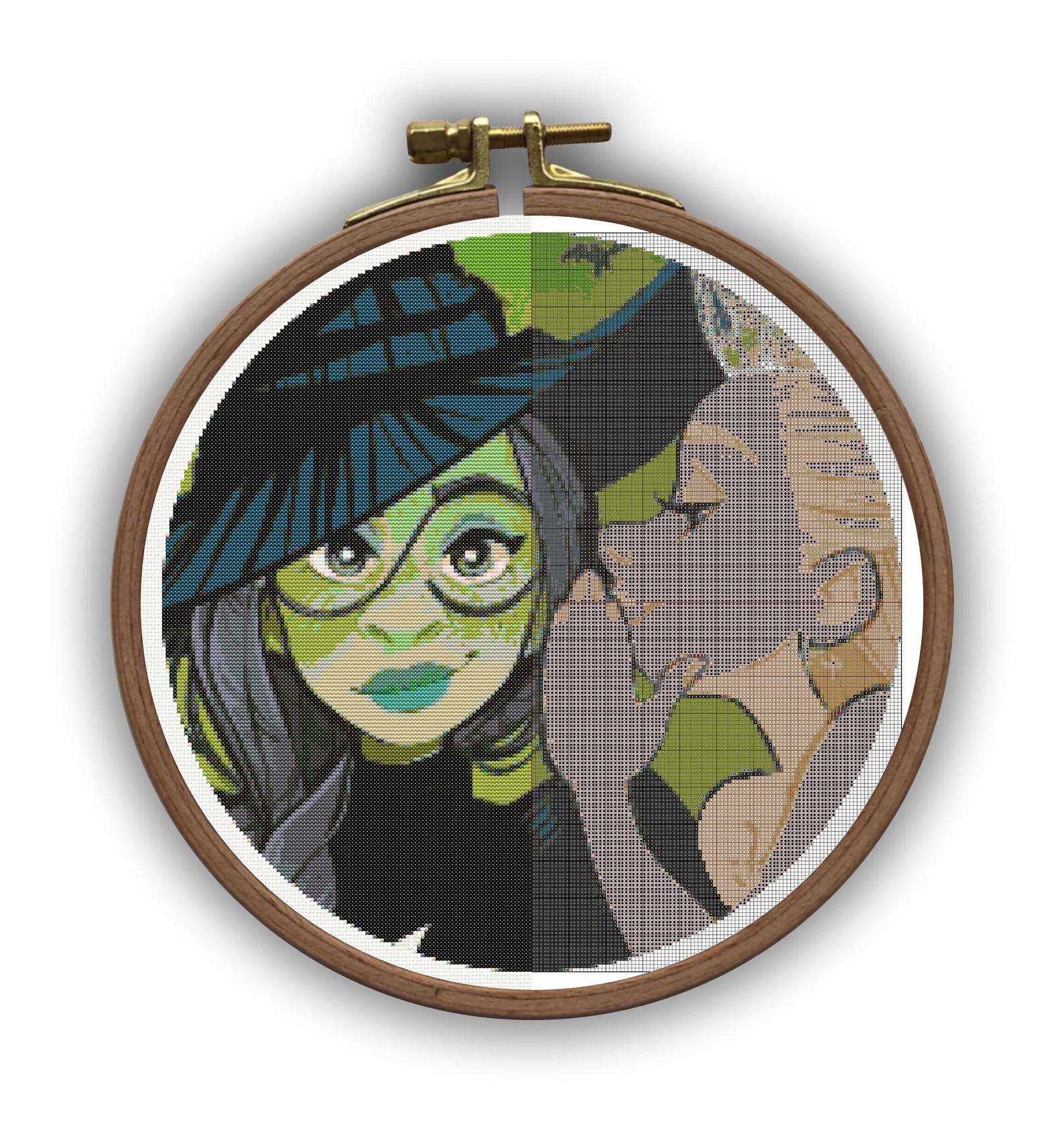 Elphaba y Glinda, las malvadas: Bruja y amiga, punto de cruz (PDF ...