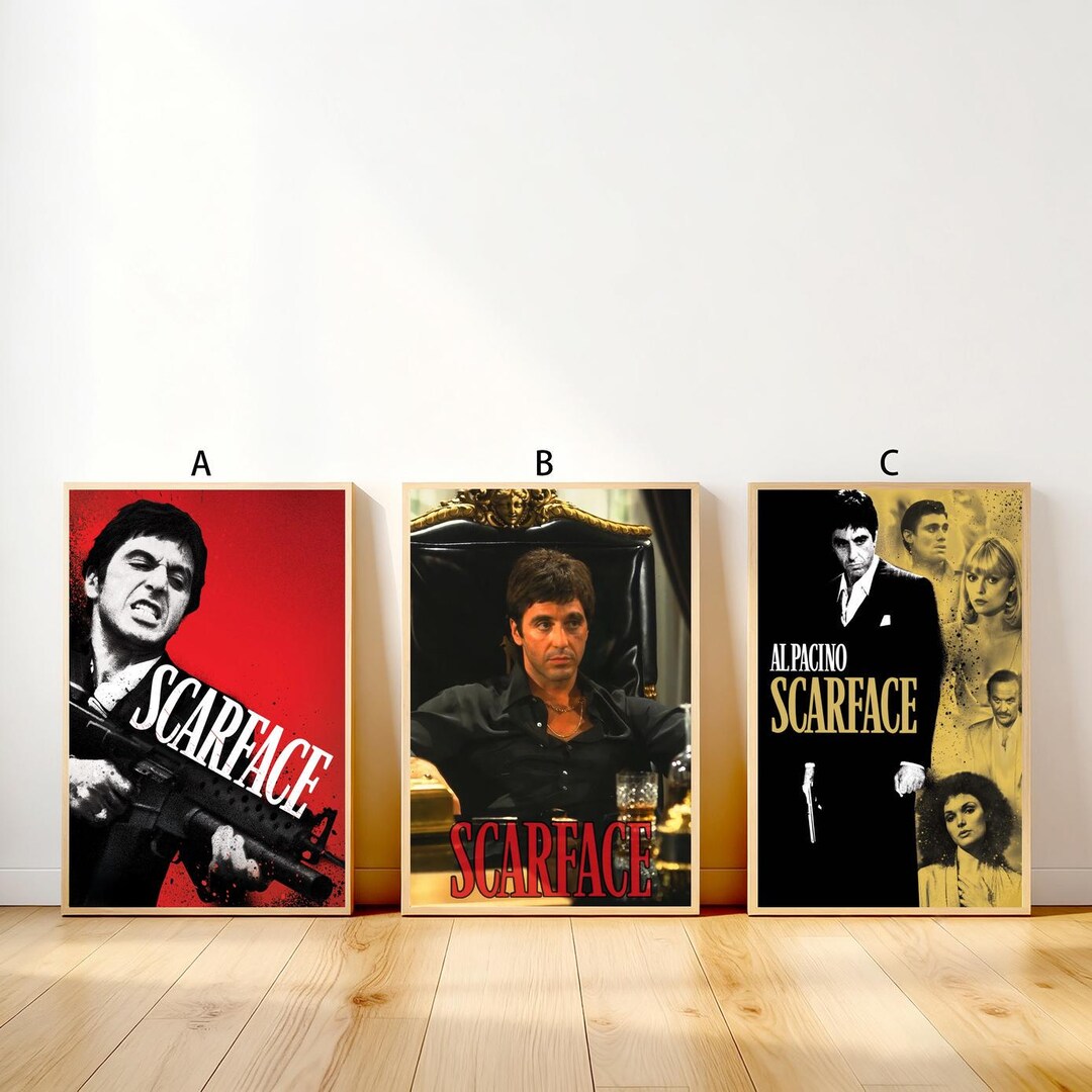 Scarface Movie Poster Rolled Canvas Art for Living Room & Bedroom Home ...