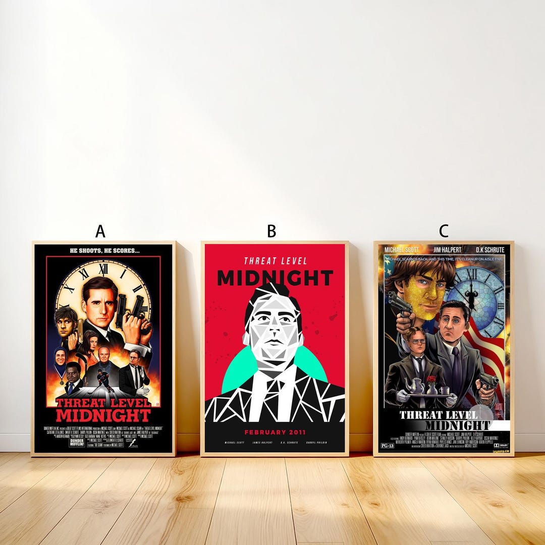 Threat Level Midnight Movie Poster Rolled Canvas Art for Living Room ...