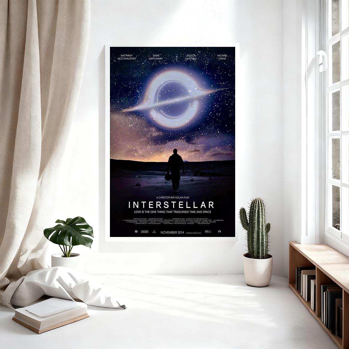 Interstellar Movie Poster Rolled Canvas Art for Living Room & Bedroom ...