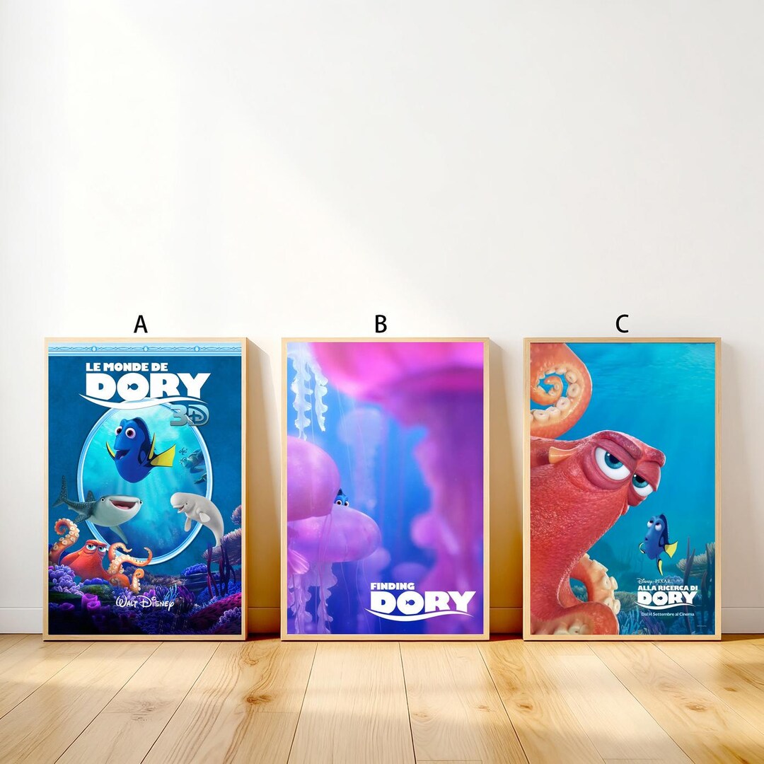 Finding Dory Movie Poster Rolled Canvas Art for Living Room & Bedroom ...
