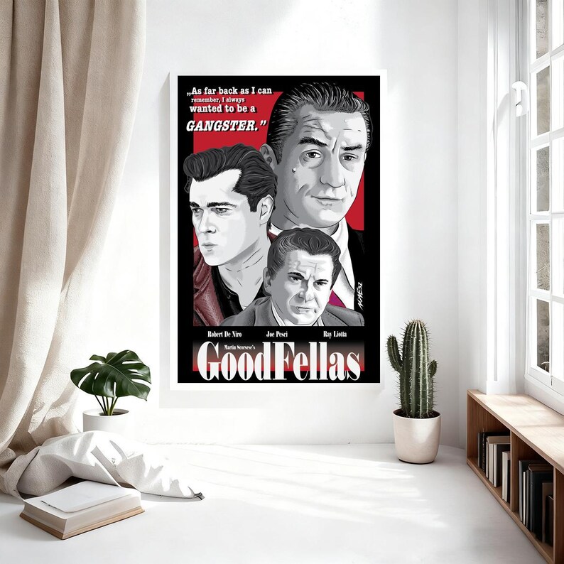 Goodfellas Movie Poster Rolled Canvas Art for Living Room & Bedroom ...