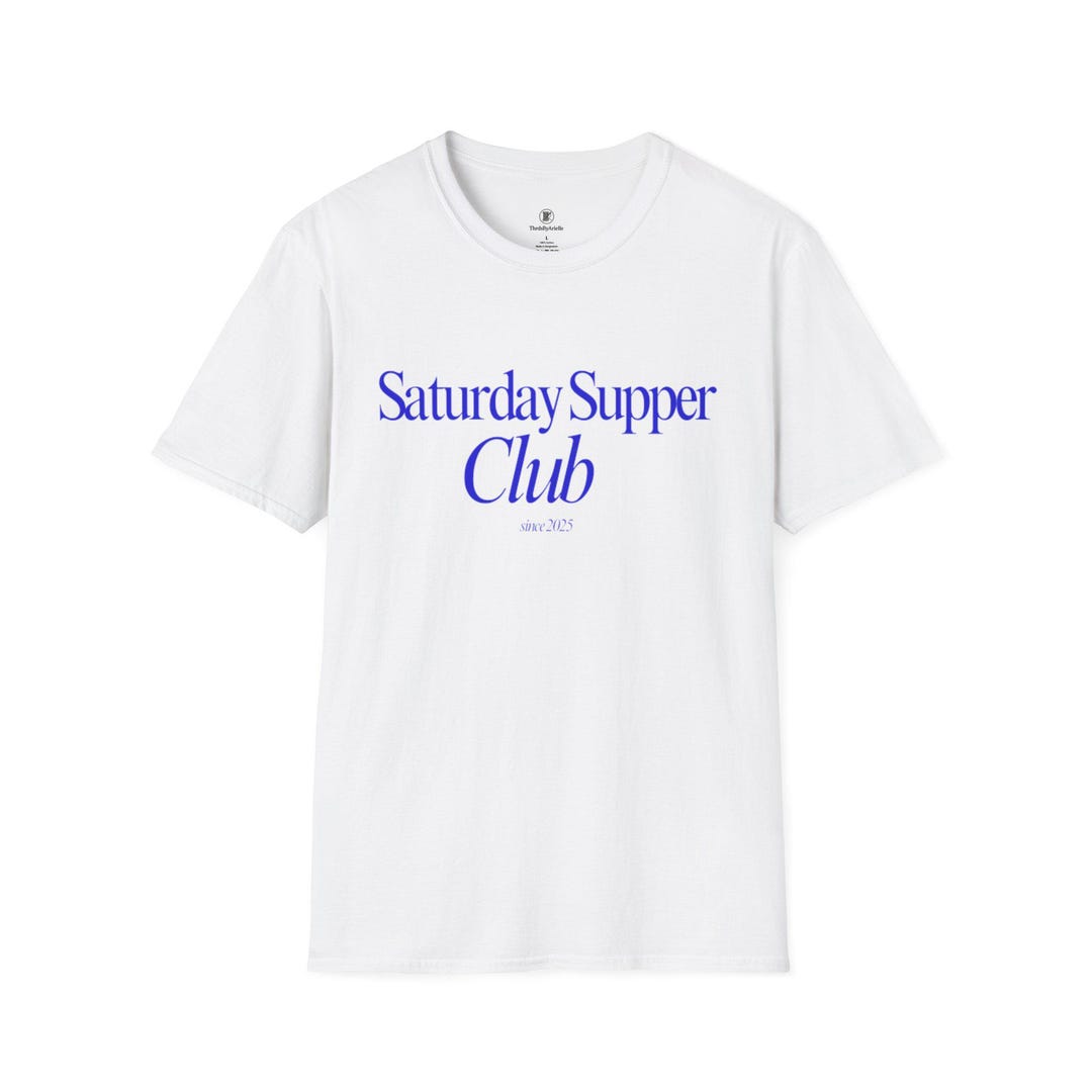 Saturday Supper Club - Unisex, Softstyle Graphic Tee - Etsy