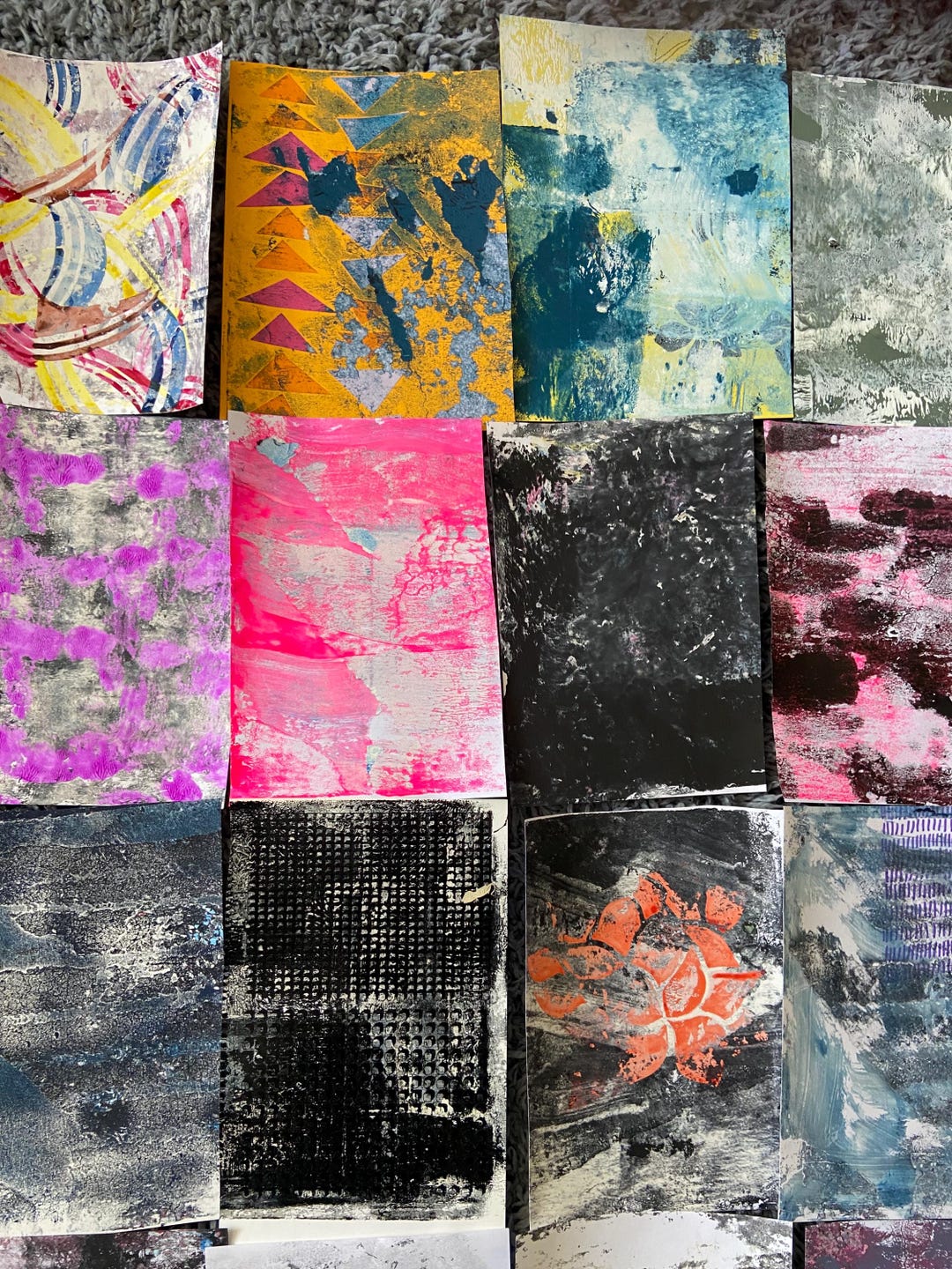 Pack No.440 Selection of 28 Printed and Painted Textural Backgrounds ...